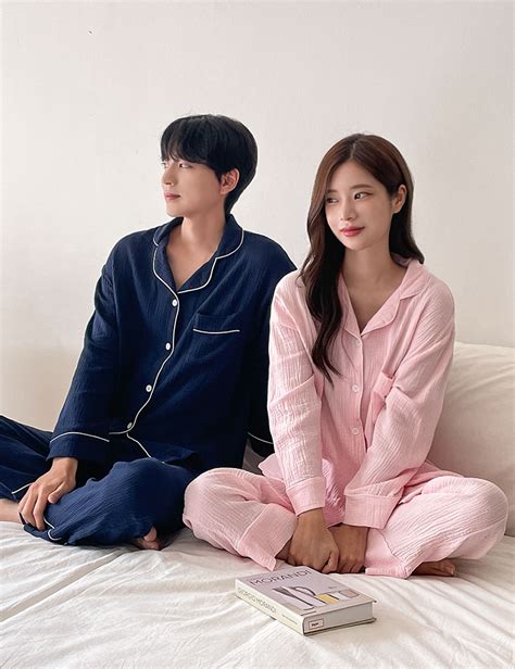 어나더디 🏆5만장 돌파🏆 데일리 요루면 파자마 커플 잠옷 상하의 세트 홈웨어 5컬러