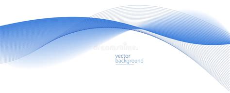 Flowing Blue Curve Shape With Soft Gradient Vector Abstract Background Relaxing And Tranquil