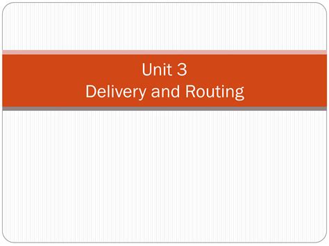 solution routing routing table delivery forwarding method unit 3