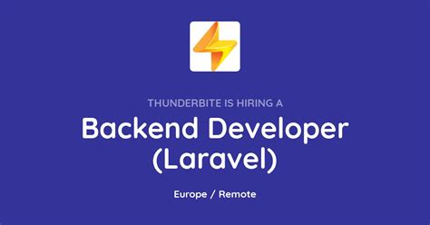 Backend Developer Laravel At Thunderbite Joblist App