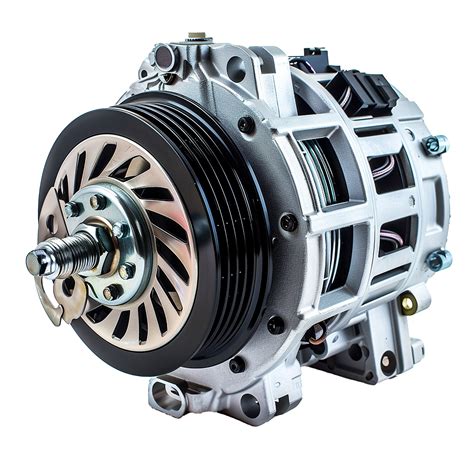 Automotive Alternator Close Up Shot Showcasing Its Intricate Design And