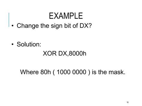Logical Instructions And Or Xor Not Test Pptx
