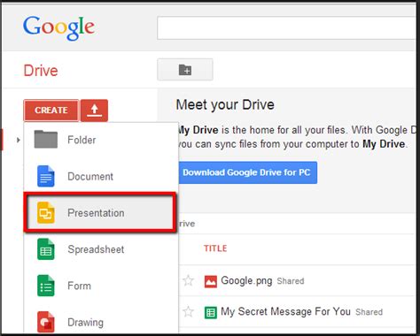 Present Slides Using Google Drive Presentation Technology Scavenger