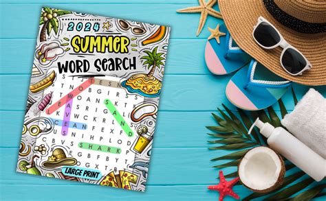 Summer Word Search Large Print Relaxing Wordfind Puzzle