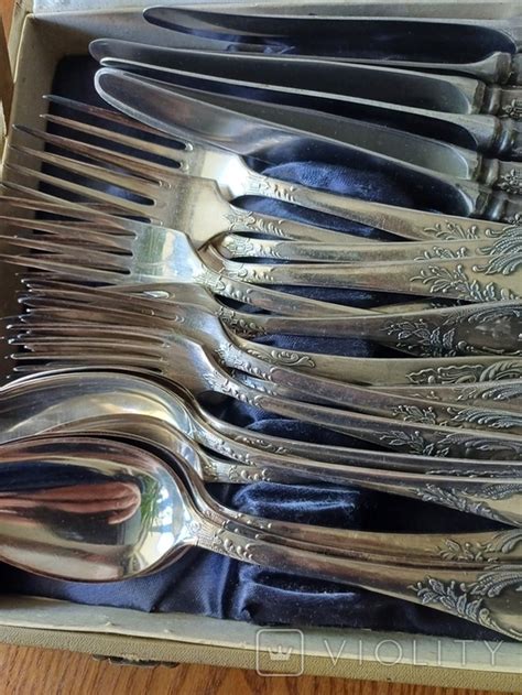 Набір столовий 6 персон ЗІШ 30 предметів мельхіор 116585434 купити Violity