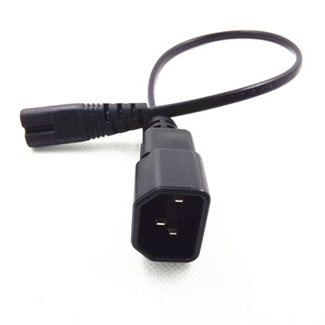 Iec 320 C14 Male Plug To Iec C7 Female Short Ac Po Vicedeal