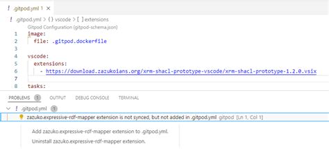 Importing An Extension Using Full Url In Gitpodyml Yields To Problem