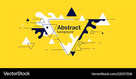 Abstract Blobs And Geometric Shapes On A Yellow Vector Image