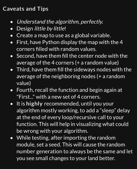 Solved Create A Terrain Map On Python Using Numpy Or