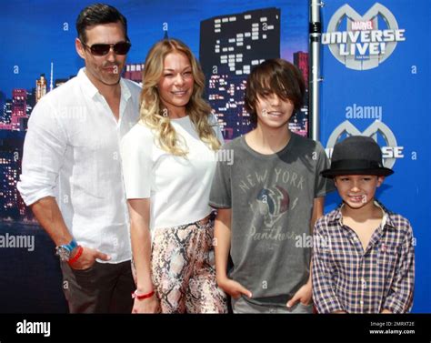 Leann Rimes Eddie Cibrian And His Sons Mason And Jake At Marvel