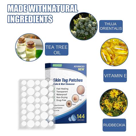 Eelhoe Skin T Ag Remover Patches Mole Wart Removing Sticker Natural