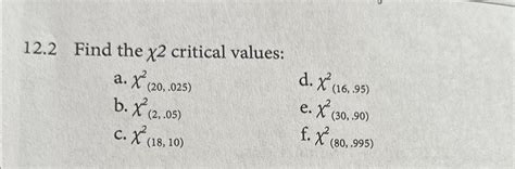 Solved Find the χ critical Chegg
