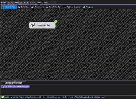 Automating Table Creation Using Ssis