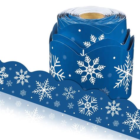 Winter Snowflake Border 68 9 Feet Bulletin Board Border Butterflies
