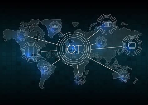 Internet Delle Cose Iot Dei Dispositivi E Dei Concetti Illustrazione Vettoriale Illustrazione