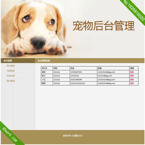 php mysql宠物动态网页设计作业成品 学生网页设计制作作业 网页制作作业成品 网页设计作业 计算机毕业设计 php作业 asp作业 网页
