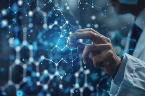 Premium Photo Doctorscientist Hands Touch Virtual Molecular Structures In A Science Lab