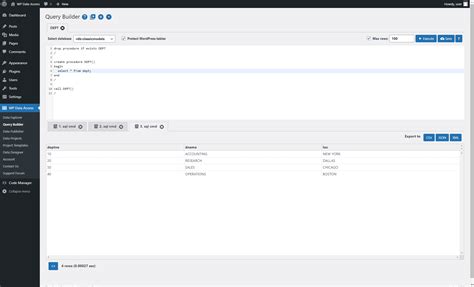 Stored Procedures Wp Data Access