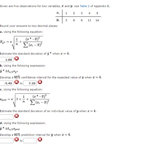 Solved Given Are Five Observations For Two Variables X And