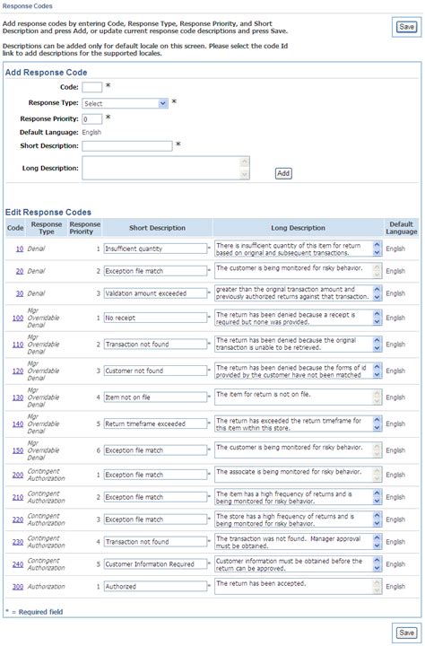 Configuring Return Policies