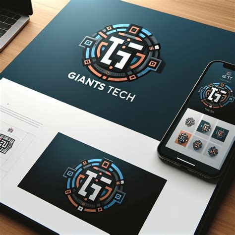 Giants Tech Logo Modern 3d Render For Tech Innovation Ai Art