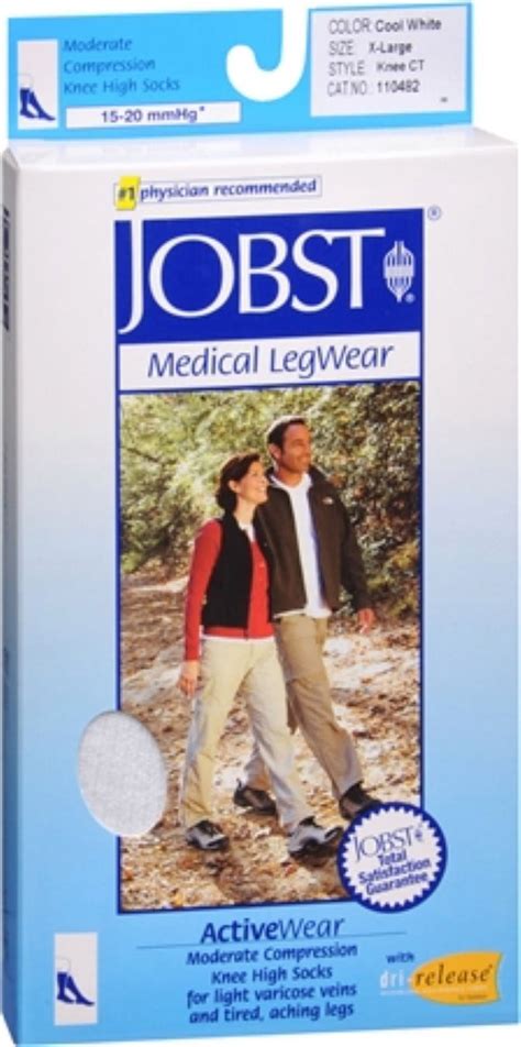 Jobst Activewear Knee High Socks Moderate Compression Closed Toe Cool