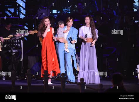 From Left Selina Jen Chia Hsuan Ella Chen Chia Hwa Carrying Her Son And Hebe Tien Fu Chen Of