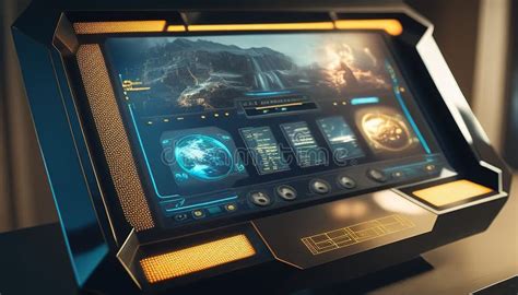 Touchscreen Interface Display Digital Art Illustration Generative Ai Stock Illustration