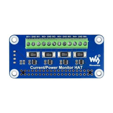 Waveshare Ch Current Voltage Power Monitor HAT For Raspberry Pi I C
