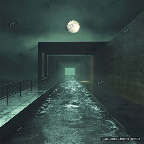 Ai创作图超现实的游泳池 水中走廊 水底隧道 水中廊道 水下之桥 超现实隧道 抽象概念类场景素材库 阈限超现实 水下过道 神秘色彩走廊 深海建筑 水下之城 超现实建筑 水上场景建模 超现实插图