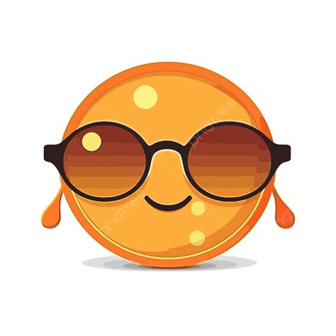 선글라스 벡터 스티커 클립 아트 만화에 선글라스와 오렌지 웃는 얼굴 상표 클립 아트 Png 일러스트 및 벡터 에 대한 무료 다운로드 Pngtree