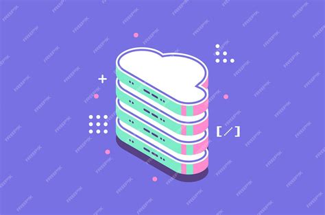 Premium Vector Isometric Modern Cloud Technology Loud Storage