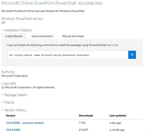 Powershell Module Microsoftonlinesharepointpowershell 1602350812000 Released Icewolf Blog