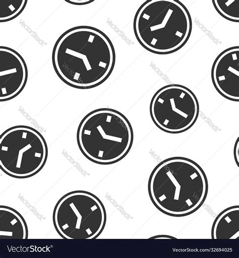 Clock Icon In Flat Style Watch On White Isolated Vector Image