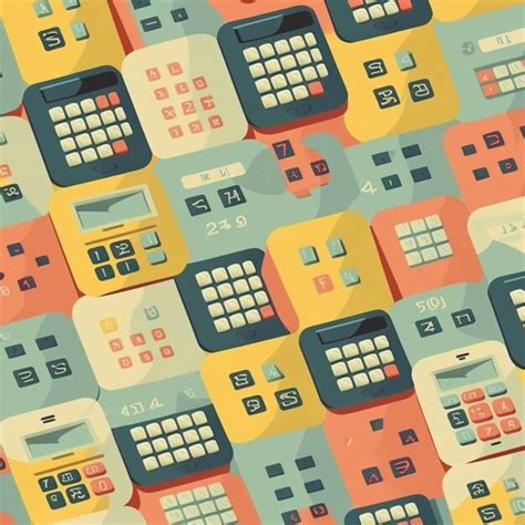 Premium Ai Image A Close Up Of A Colorful Calculator Pattern With A