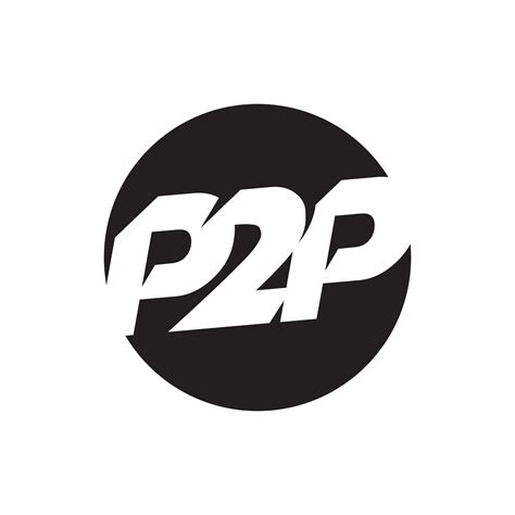 P2p Circle Logo Design Vector Illustration 27430378 Vector Art At Vecteezy