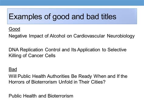 How To Write An Appropriate Title Dr Vidya Hattangadi