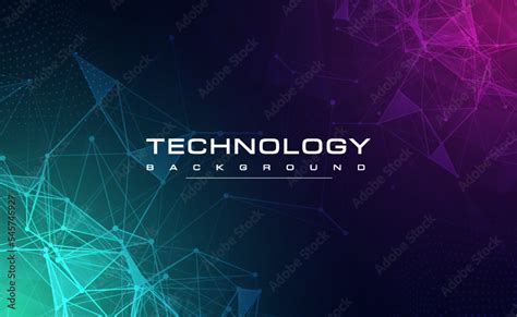 Digital Technology Blue Green Background Online Cyber Media Algorithm Pink Abstract Wave