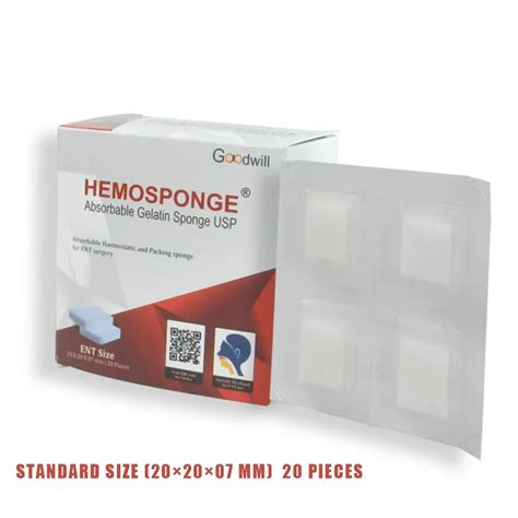 Buy Goodwill Hemosponge 20207mm Absorbable Gelatin Sponge 20 Pcs