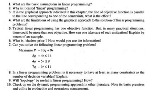 1 What Are The Basic Assumptions In Linear