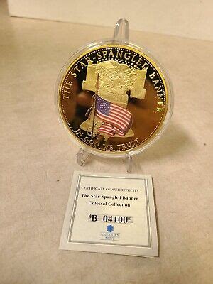 Star Spangled Banner In God We Trust Coin Coa American Mint B 04100