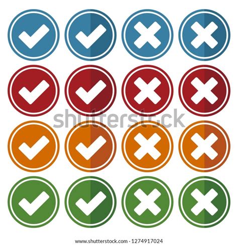 yes no buttons check mark symbol stock vector royalty free 1274917024 shutterstock