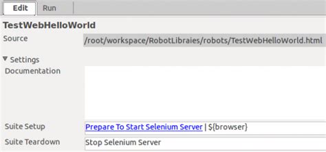 robot framework web test helloworld