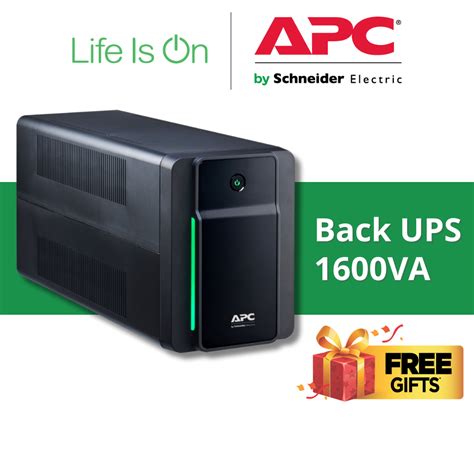 APC BX1600MI MS Back UPS 1600VA 230V AVR Uninterruptible Power Supply With 4 Universal