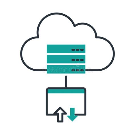 Cloud Storage Server Technology Network Illustration Stock Illustration Illustration Of Online