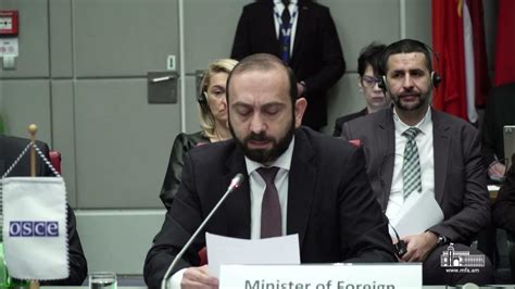 ՀՀ ԱԳ նախարար Արարատ Միրզոյանի ելույթը ԵԱՀԿ մշտական խորհրդի հատուկ նիստին Youtube