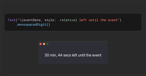 Dynamic Dates With Monospaced Digits In SwiftUI