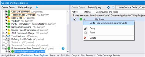 Declare CQLinq Rules In C Or VB NET Source Code