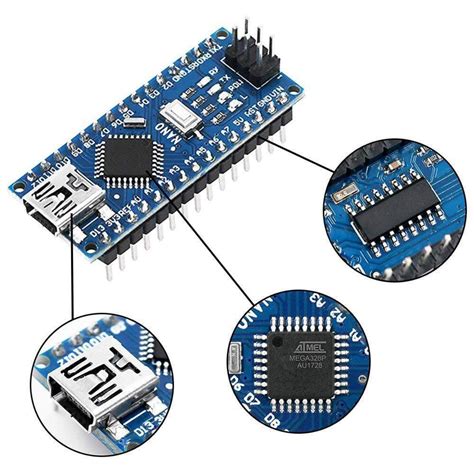 Buy Nano Board R3 With Ch340 Chip Mini Usb Port Compatible With Arduino Online At