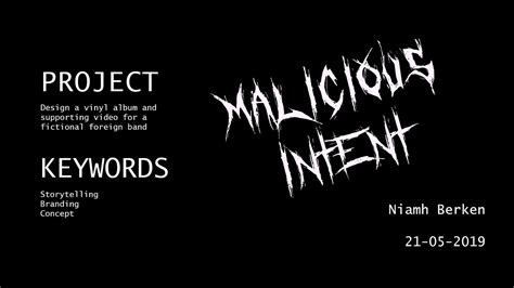 Malicious Intent On Behance